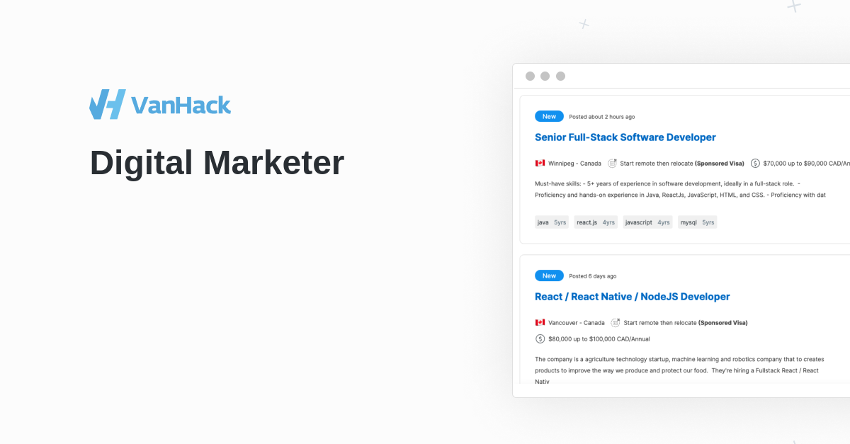 Digital Marketer - VanHack